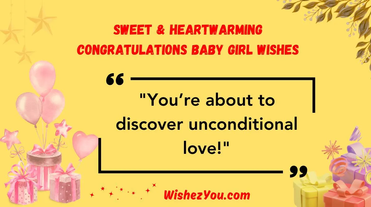 🎀 145+ Sweet & Heartwarming Congratulations Baby Girl Wishes (For ...
